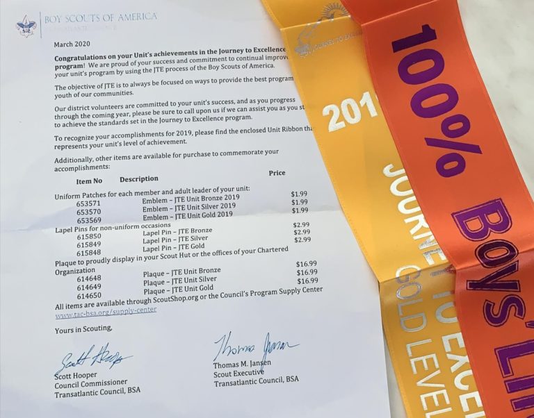 Troop 77 achieves Gold Status and 100% Boys Life Subscriptions ...